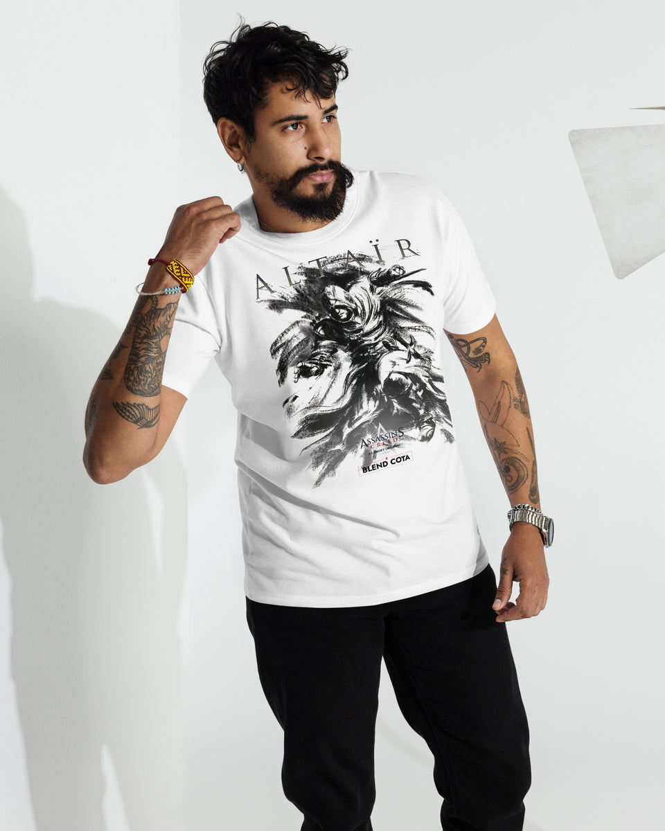 Assassin's Creed® Altaïr Ibn-La'Ahad Drawing Men’s cotton tee - Blend ...