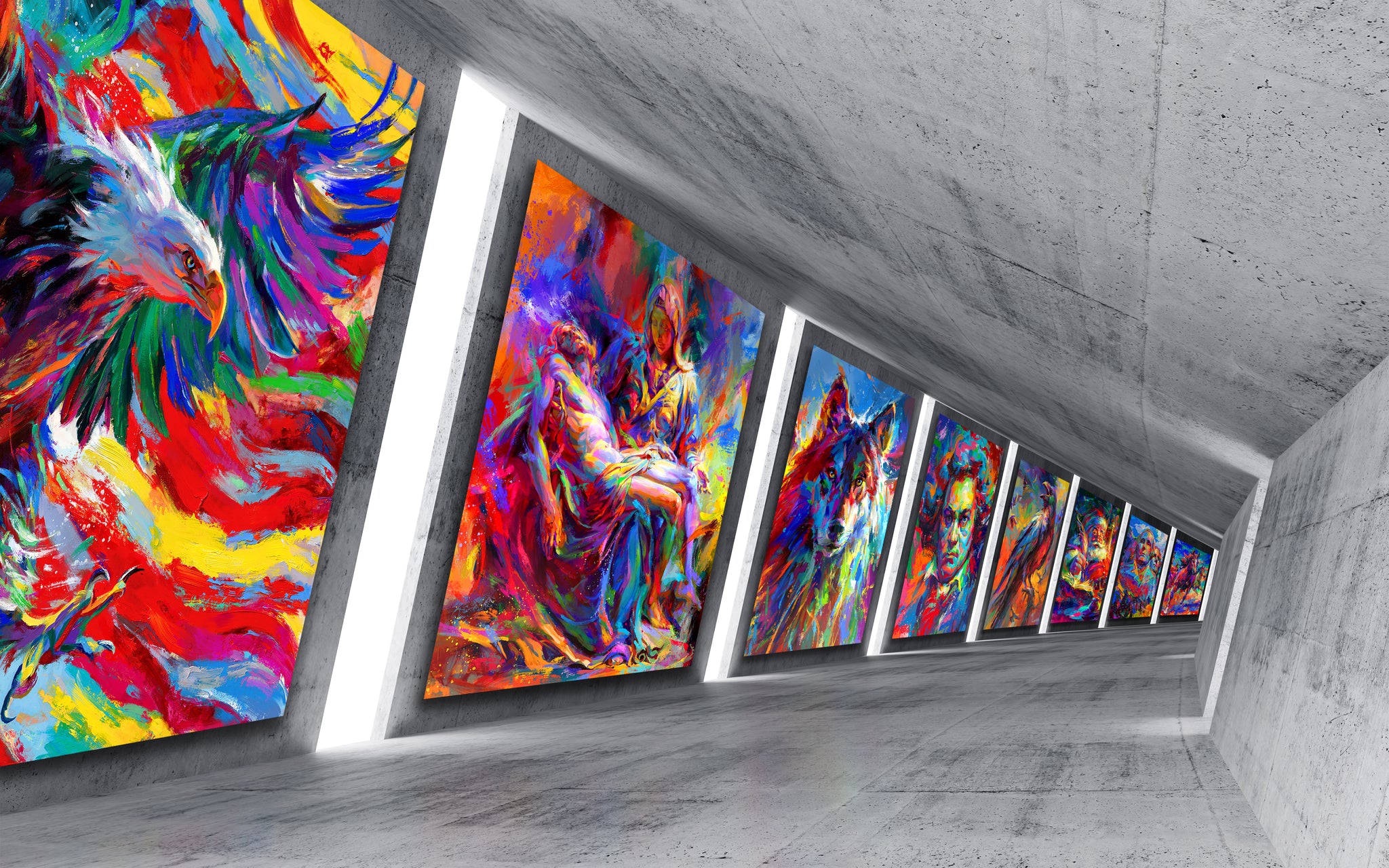 Color Expressionism Canvas Wall Art, Paintings & Prints - Blend Cota ...