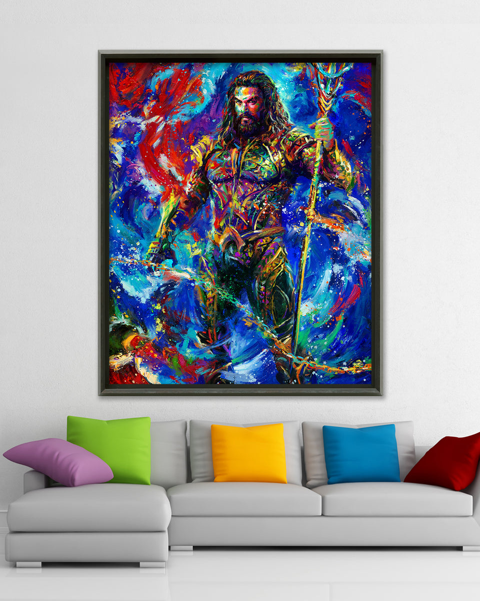 Jason Momoa as Aquaman (Original Painting) - Blend Cota Studios