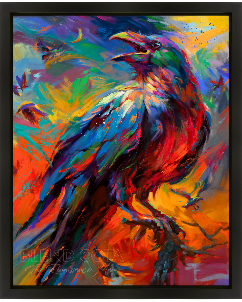 The Mystical Raven (Original Painting) - Blend Cota Studios