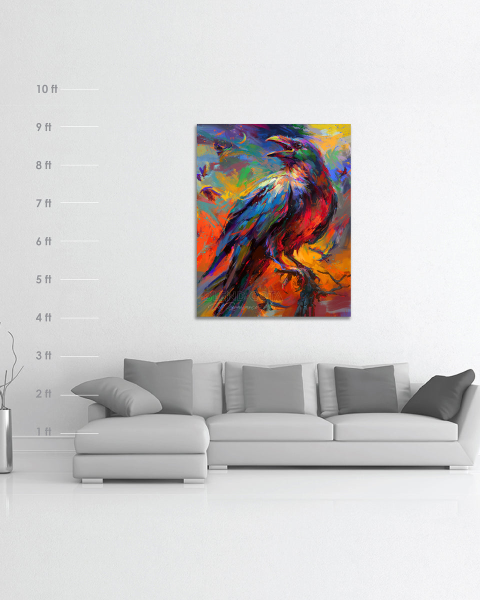 The Mystical Raven (Original Painting) - Blend Cota Studios